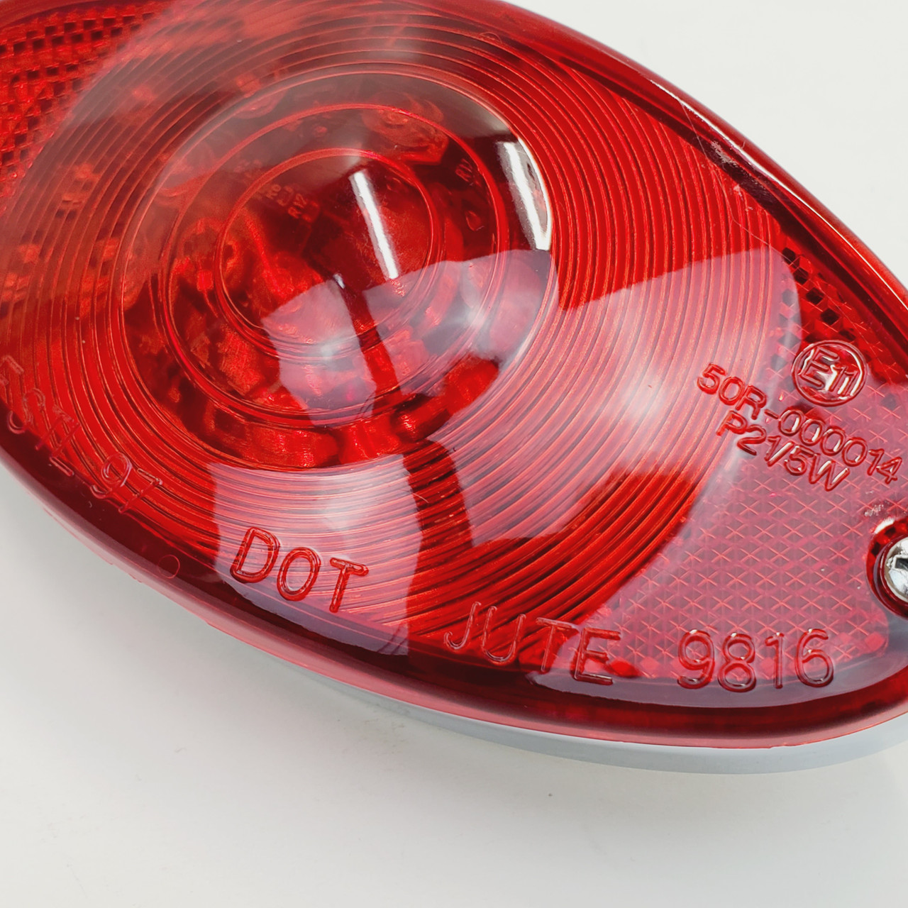 SLIM/THIN Chrome LED Cat Eye Motorcycle Vintage Tail Brake Stop Light w ...