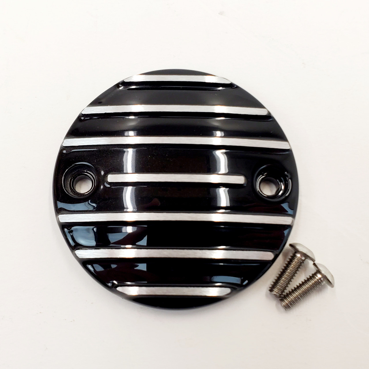 Gloss Black Contrast Cut Finned Aluminum Timer/Timing Cover for 2017 ...