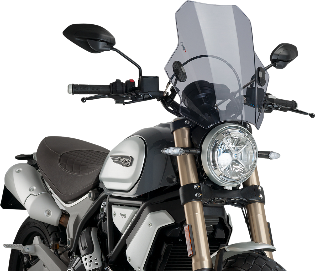 PUIG HI-TECH PARTS Bat Windscreen - Light Smoke 8088H - Billet Proof ...
