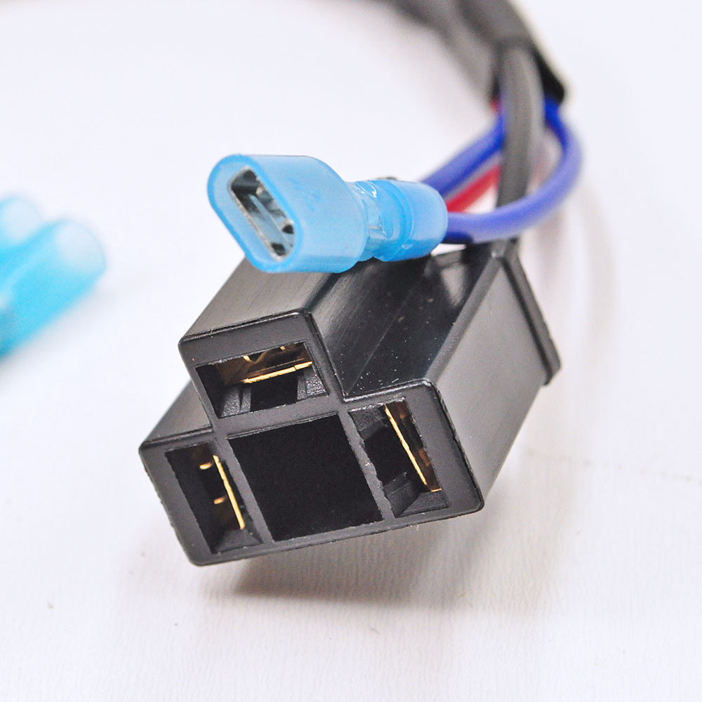 Custom Dynamics® 7" LED Headlamp H4 Adapter/Connector Plug-and-Play ...