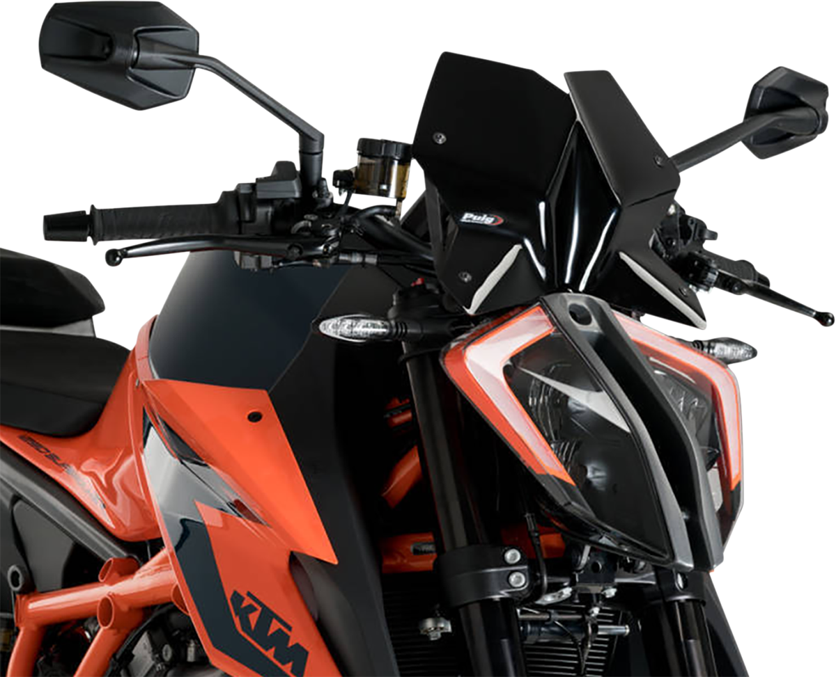 PUIG HI-TECH PARTS New Generation Windscreen - Black 20425N - Billet ...