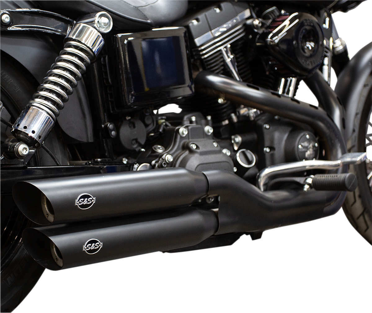 S&S CYCLE Slash Cut Mufflers - Black 550-0724 - Billet Proof Designs