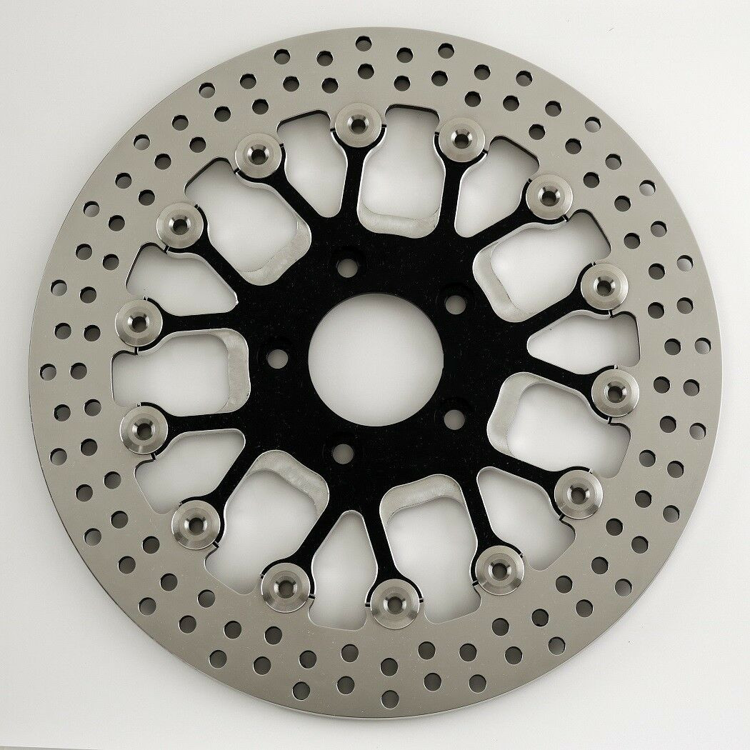Floating 2-Piece 11.5" Rear Disc Brake Rotor - Drilled Stainless Steel ...