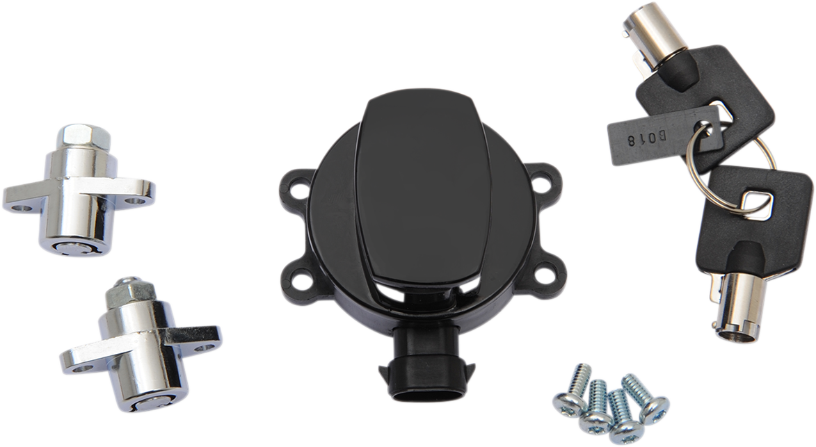 DRAG SPECIALTIES Side Hinge Ignition Switch with Saddlebag Lock - Gloss ...