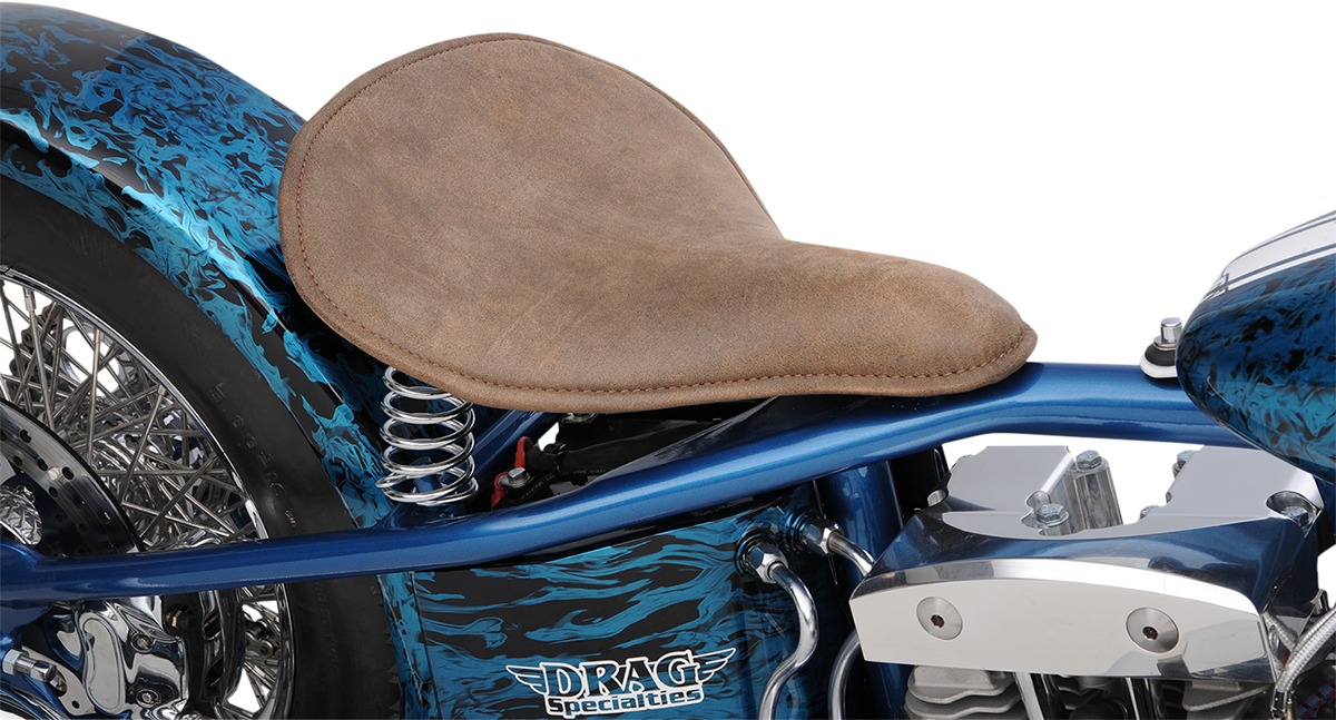 DRAG SPECIALTIES Spring Solo Seat - Large - Low-Profile - Brown w ...