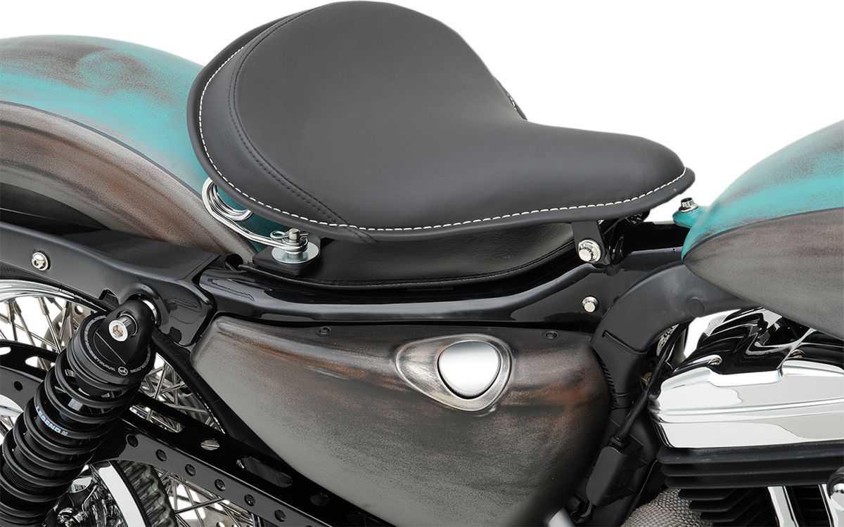 DRAG SPECIALTIES Seat - Spring Solo - Large - Black Solar-Reflective ...