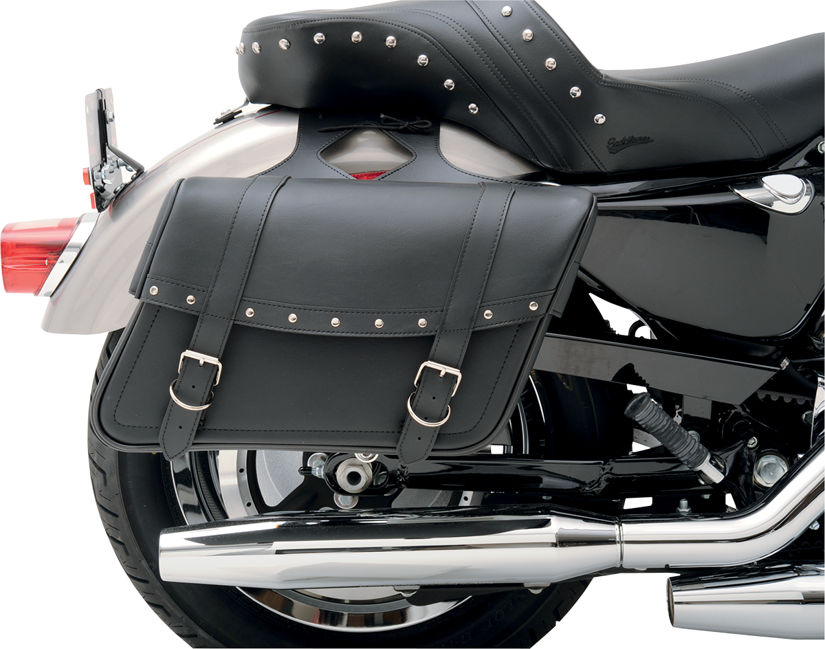 SADDLEMEN Highwayman Rivet Slant-Style Saddlebags - Jumbo X021-03-042 ...