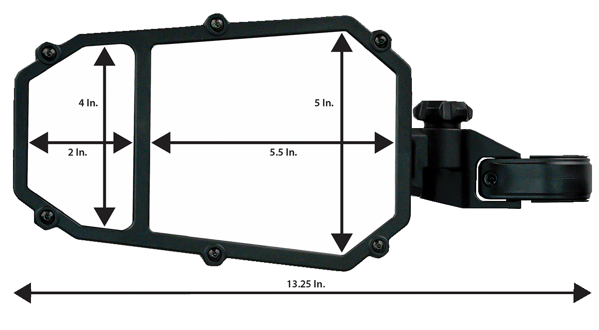 MOOSE UTILITY Mirror - Side View - Octagon - Black MUTVMIR-ES2-CCS ...