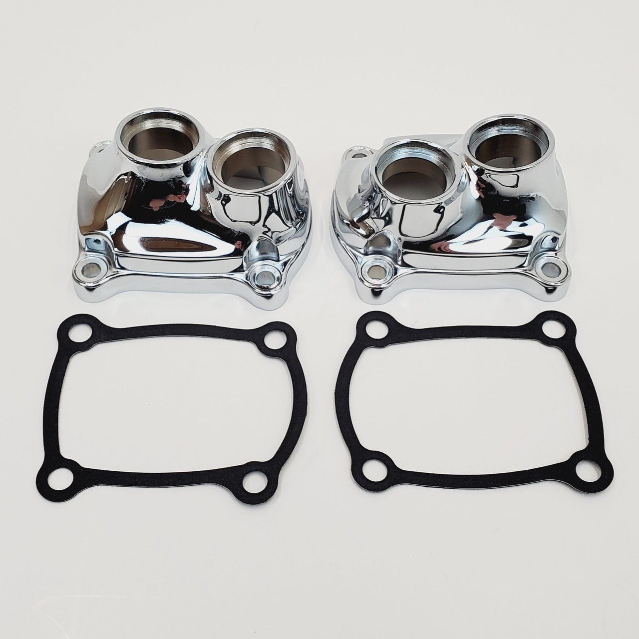 Chrome Front & Rear Aluminum M8 Tappet Covers with Gaskets 2017+ Harley ...