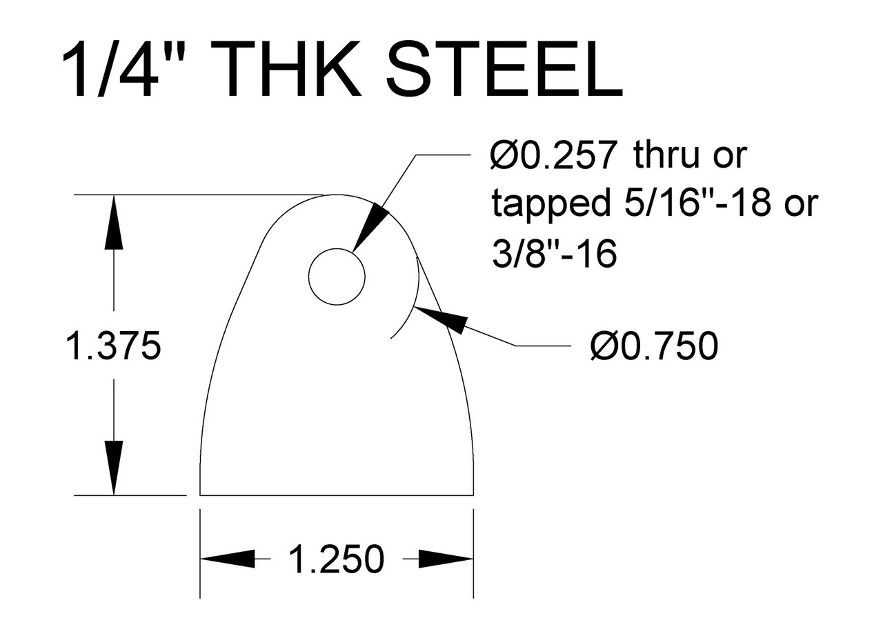 Billet Proof® Medium Mounting Tab | Sold Individually | Steel | Made In ...