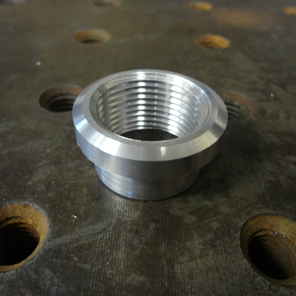 3/4" NPT, Female, Flanged Aluminum Bung - "Tophat" Style - Billet Proof ...