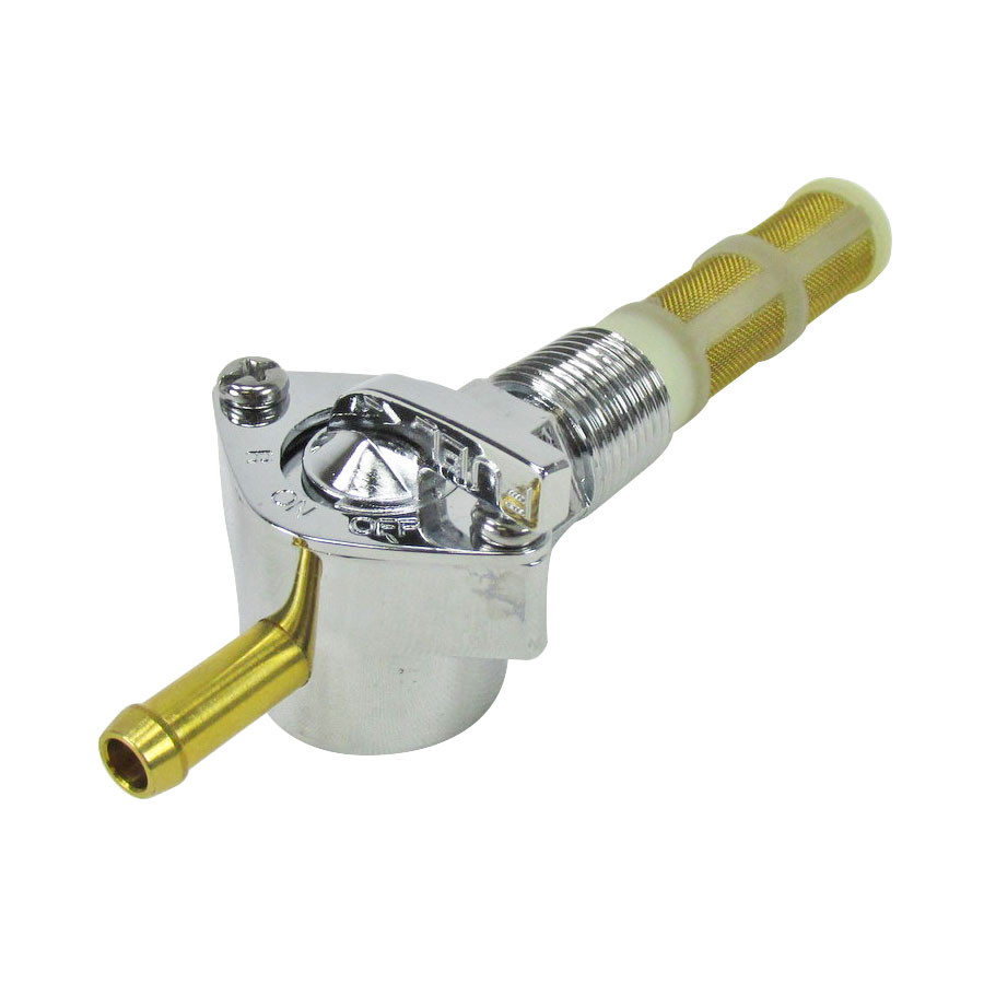 3/8” NPT Filtered Petcock with Straight Elbow Shut Off Valve - Chrome ...