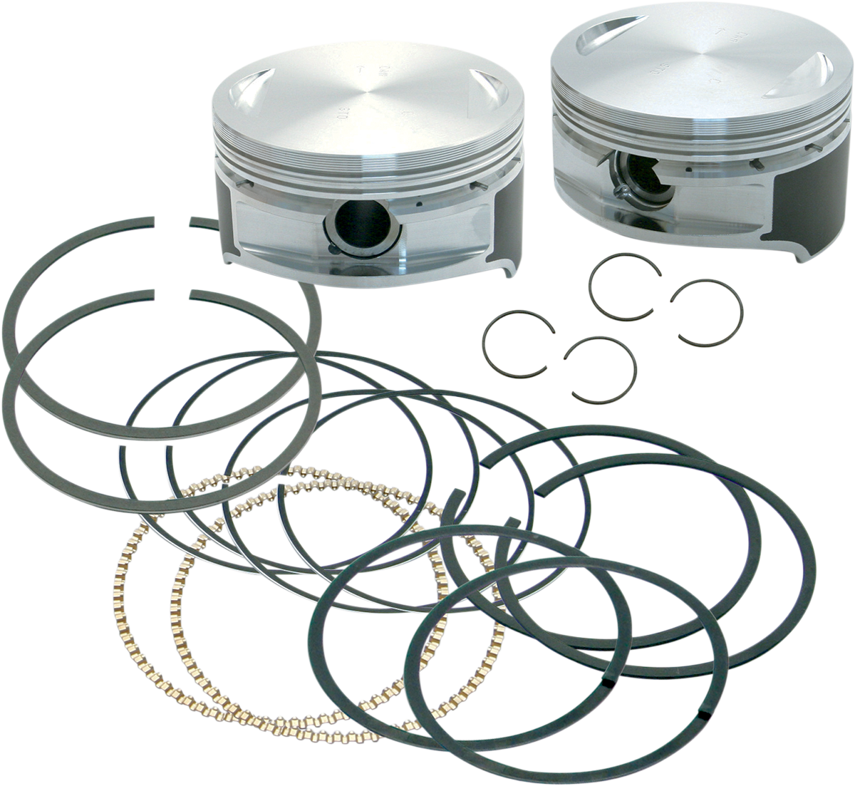 S&S Cycle® Raw Forged Piston Kits for Hot Set Up Kits for 1999-2006 ...