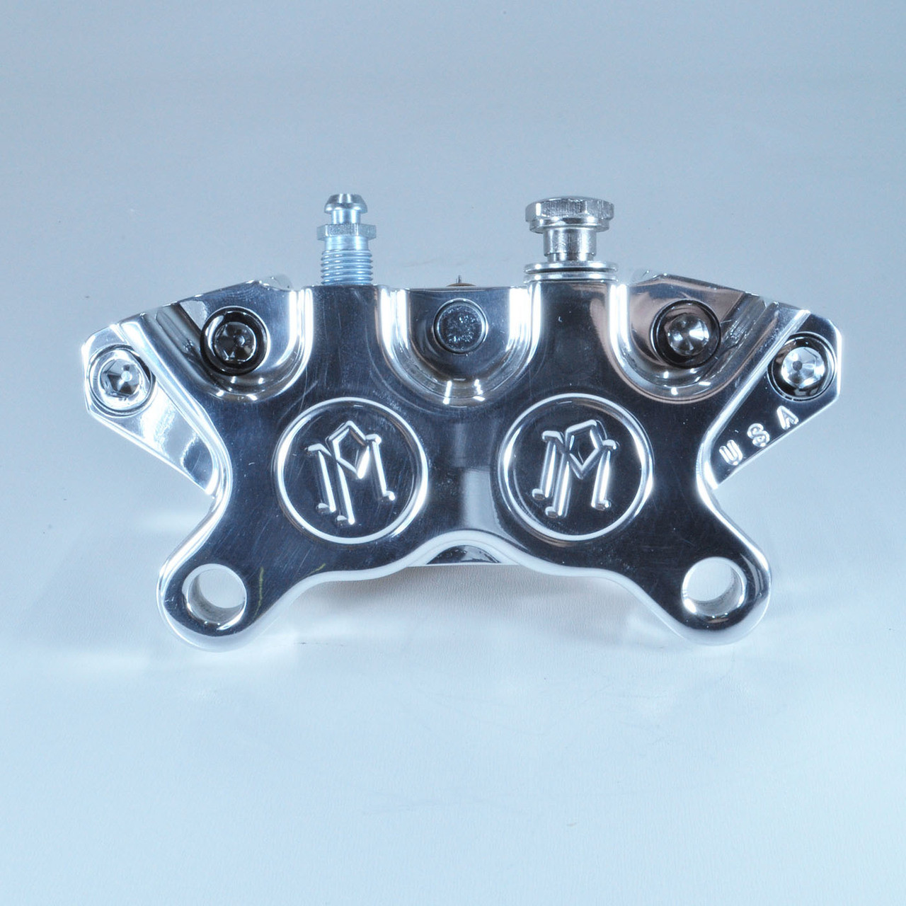 Performance Machine© Chrome 4-Piston Brake Caliper with Pads - Billet ...