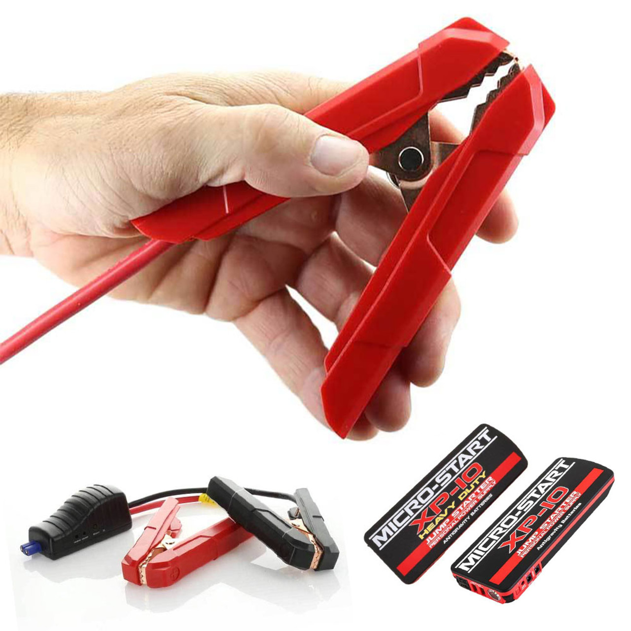 Antigravity Batteries Heavy Duty Smart Clamps Replacement Jumper Cables with Built in Reverse Polarity and Short Circuit Protection Only Works