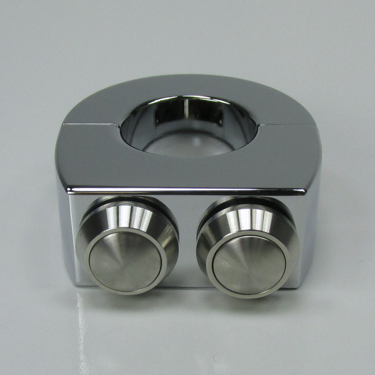 2-Button Switch Block for 1" Handlebars - Chrome Billet Aluminum ...