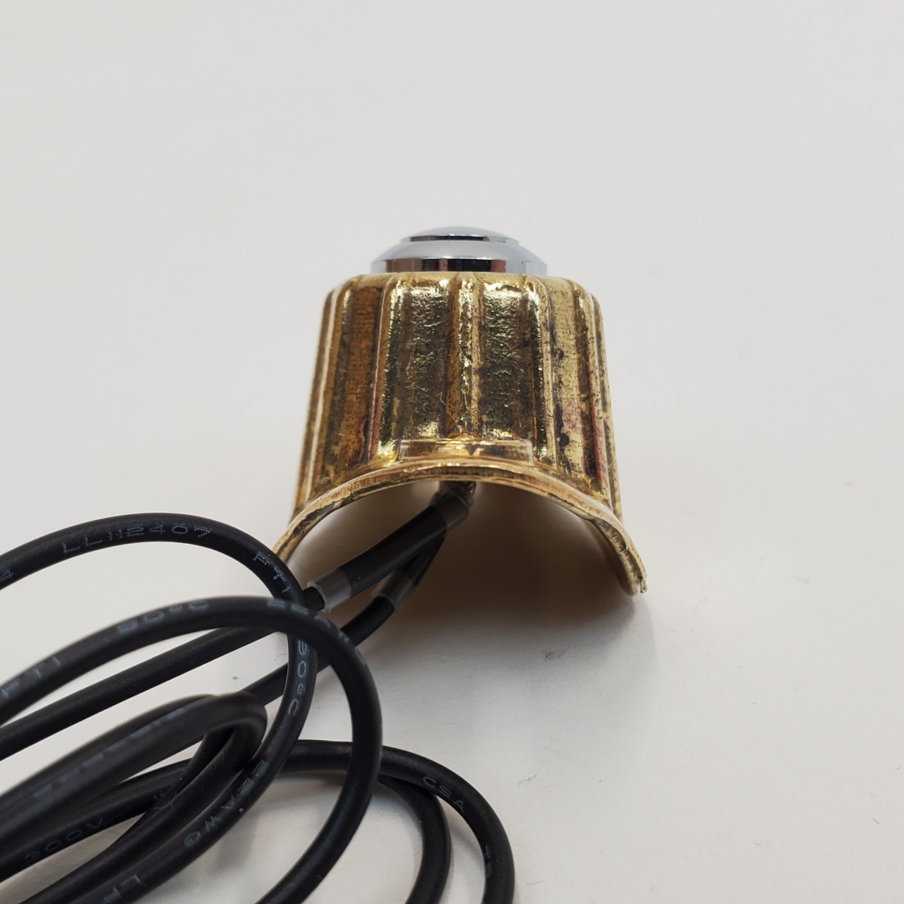 Polished Brass Old School Horn/Starter Button – Single Chrome Momentary ...