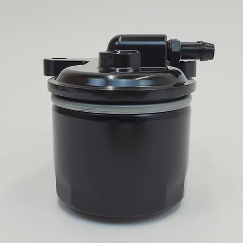 Satin Black Universal Remote Oil Filter Relocation Kit with Custom ...