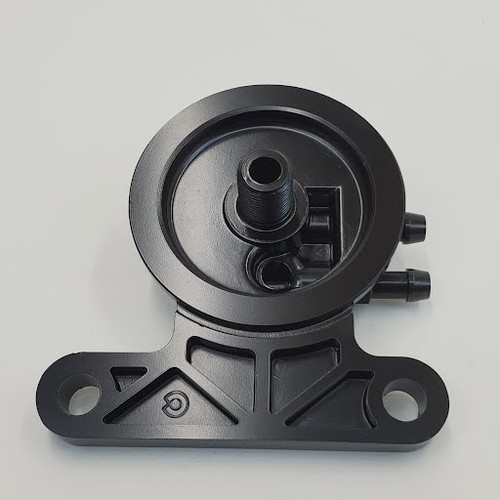 Satin Black Universal Remote Oil Filter Relocation Kit with Custom ...