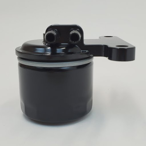 Satin Black Universal Remote Oil Filter Relocation Kit with Custom ...