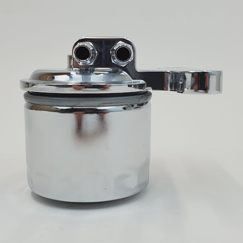 Chrome Universal Remote Oil Filter Relocation Kit with Custom Mount ...