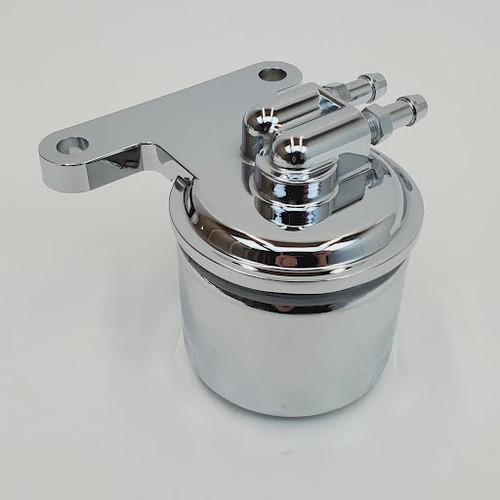Chrome Universal Remote Oil Filter Relocation Kit with Custom Mount ...