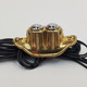 Polished Brass Old School Horn/Starter Buttons – Dual Chrome Momentary ...