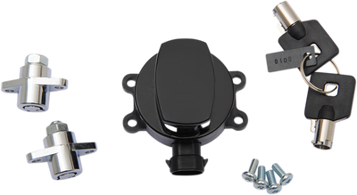 DRAG SPECIALTIES Side Hinge Ignition Switch with Saddlebag Lock - Gloss ...