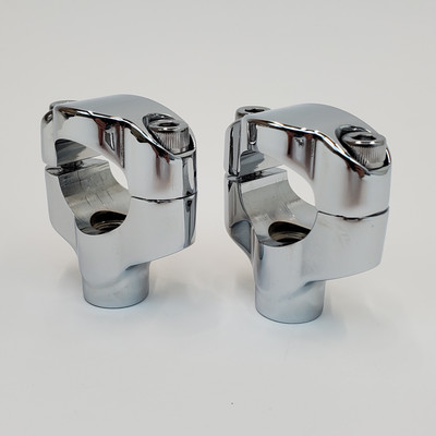 Chrome 1-5/8" Risers for 1-1/4" Fatbar Handlebars – Fits 2006+ Softail ...