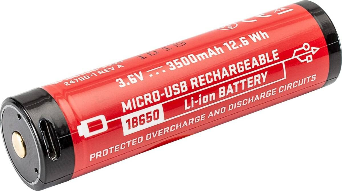 Surefire Micro-USB Rechargeable 18650 Protected Lithium Ion Battery