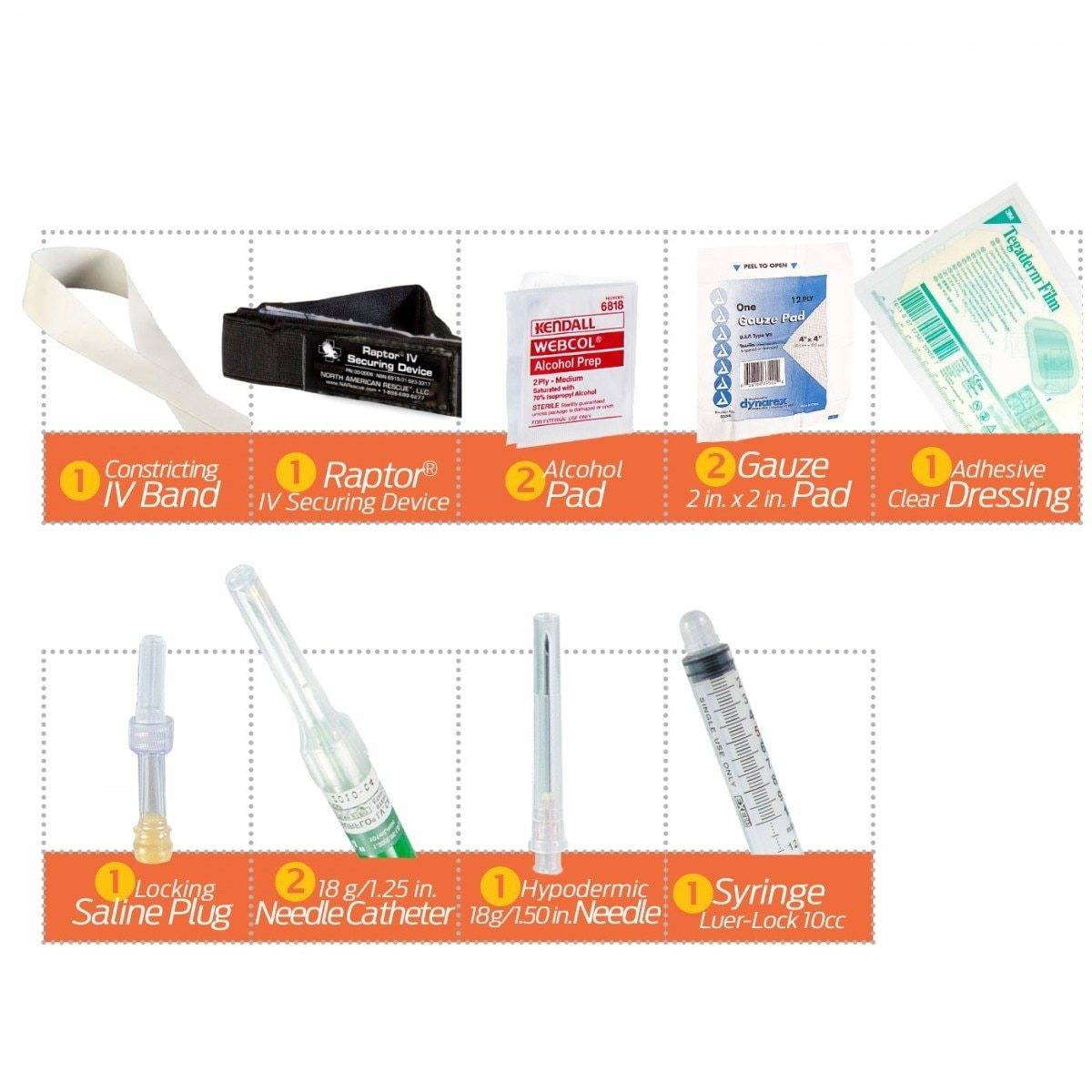 North American Rescue Saline Lock Kit 30-0013