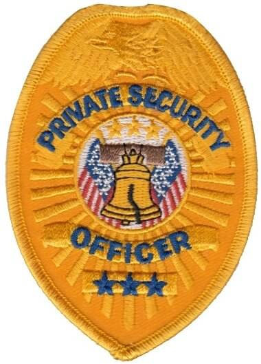 Hero's Pride Gold Private Security Officer Badge Patch