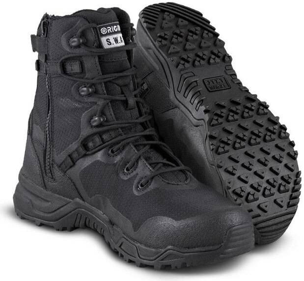 Original S.W.A.T. Alpha Fury 8" Black Side-Zip Boot