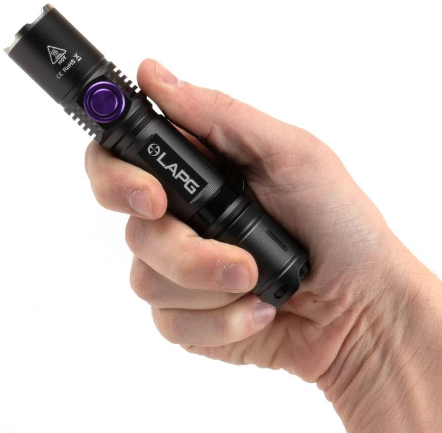 LA Police Gear F6 1,092 MW UV LED Flashlight with Power Bank Function ...
