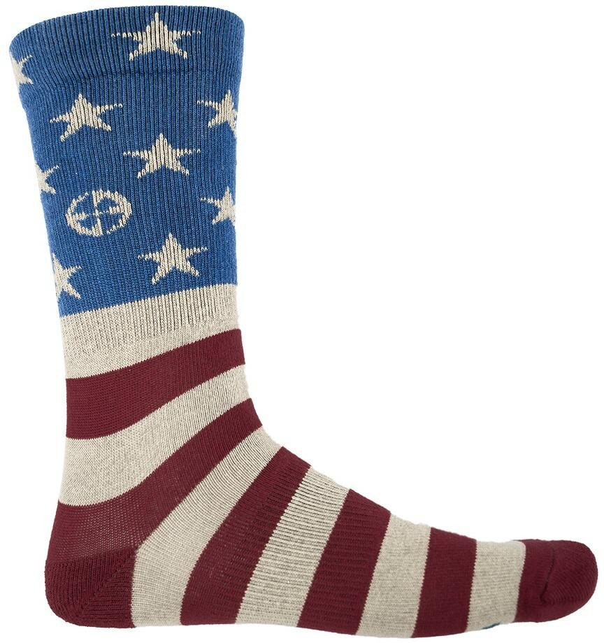 LA Police Gear Red White & Blue Flag Crew Sock