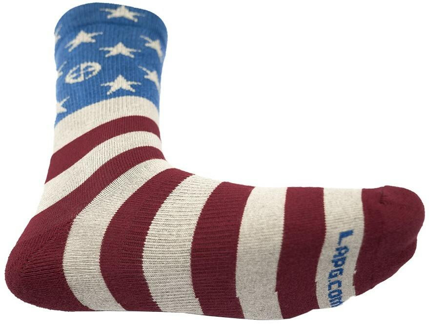 LA Police Gear Red White & Blue Flag Crew Sock