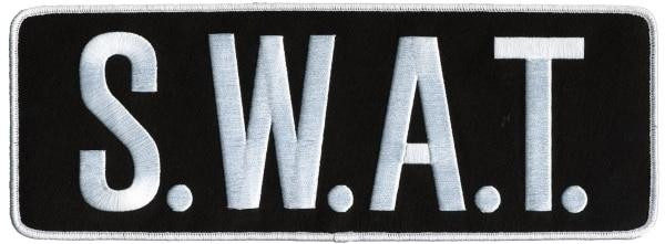 Hero's Pride SWAT Embroidered Back Patch