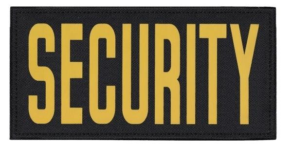 Hero's Pride Security Tactical Chest and Back Printed Patch Set