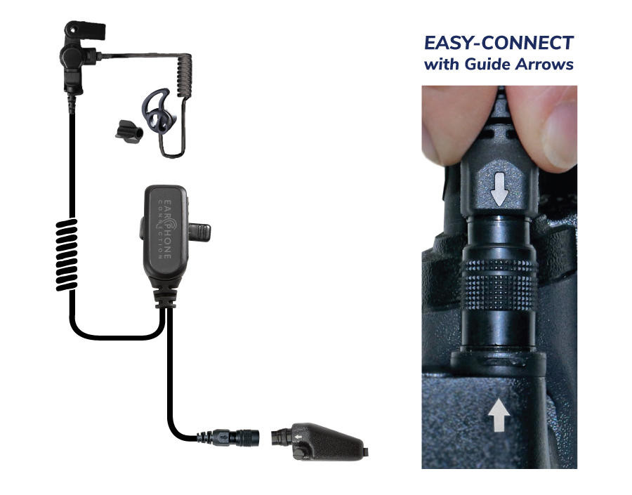 Earphone Connection Hawk Black Diamond Tactical Easy Connect Lapel ...
