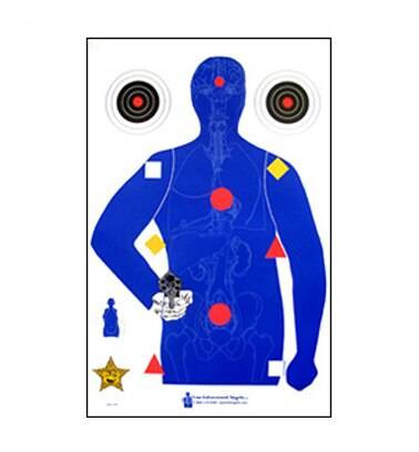 Law Enforcement Targets Silhouette With Human Anatomy