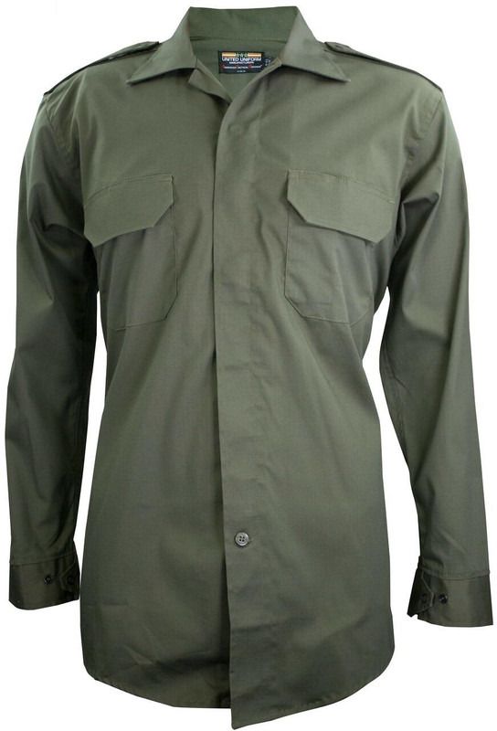 United Uniform Men's CDCR Class C Rip-Stop Long Sleeve Shirt