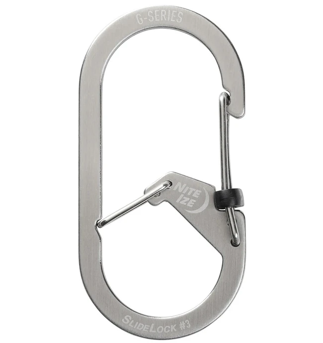 Nite Ize G-Series SlideLock Dual Chamber Carabiner #3 - Stainless Steel