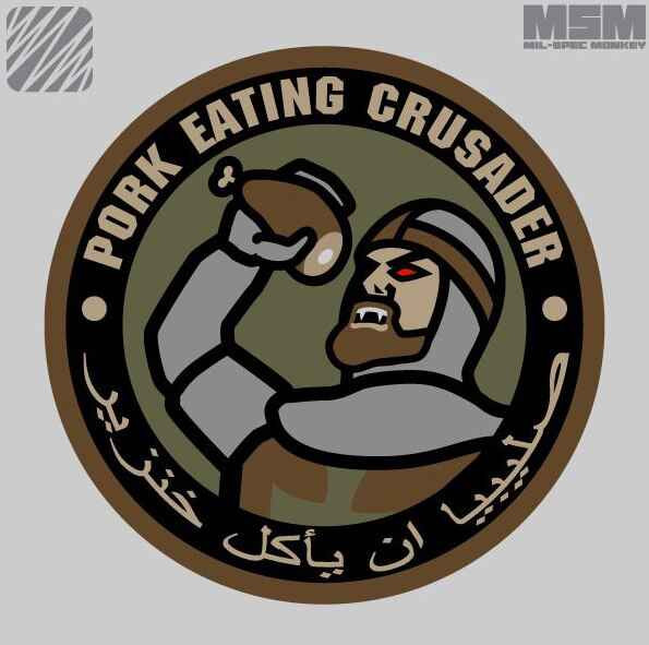Mil-Spec Monkey Pork Eating Crusader Patch