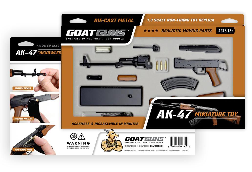 Goat Guns Diecast Mini AK47 Model - Black