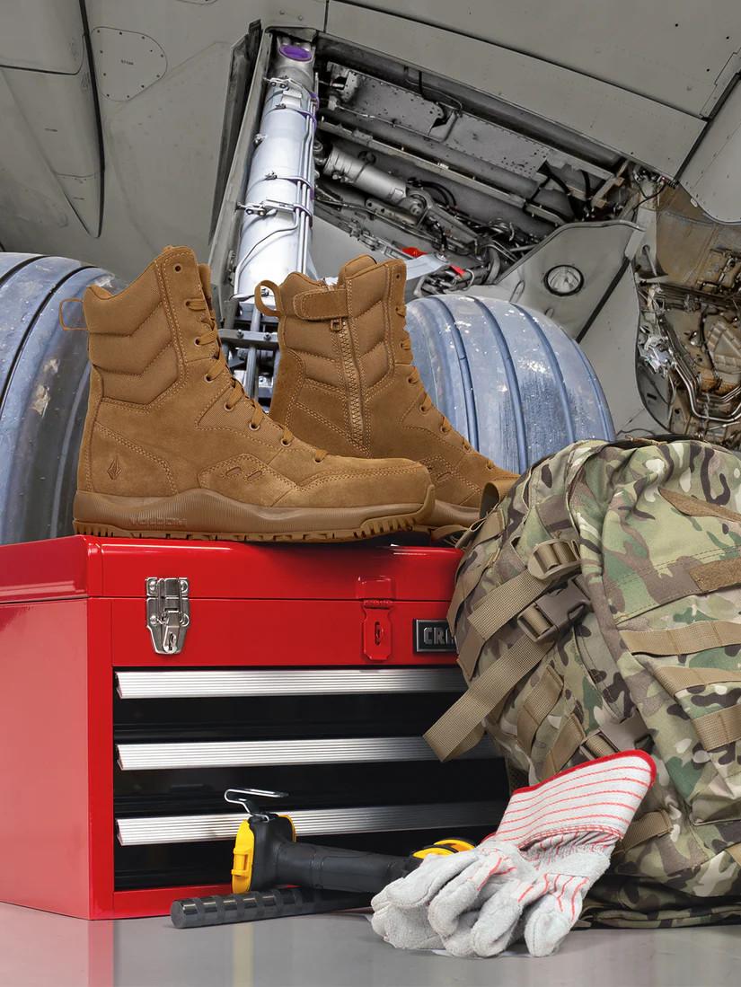 Volcom Men's Coyote Stone Force 8" Side Zip Military Boot