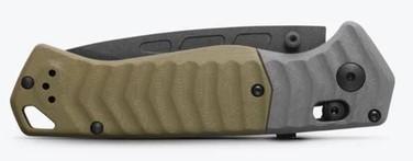 Benchmade 593BK PSK Drop Point Plain Edge Grey/OD Green G10 Folding Knife