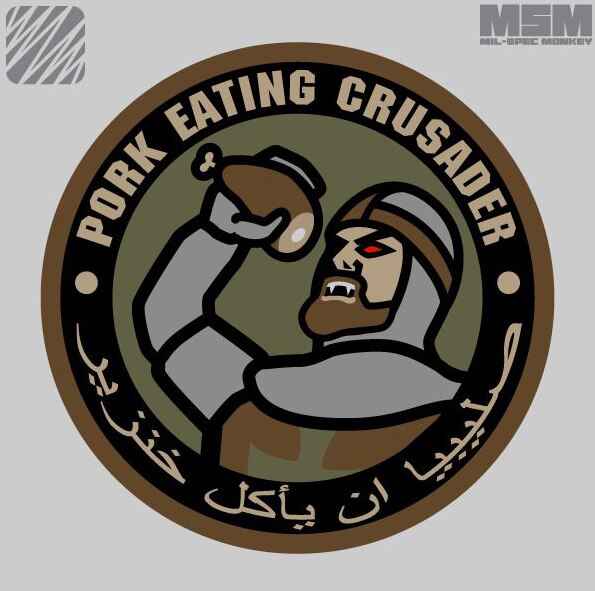 Mil-Spec Monkey Pork Eating Crusader Patch