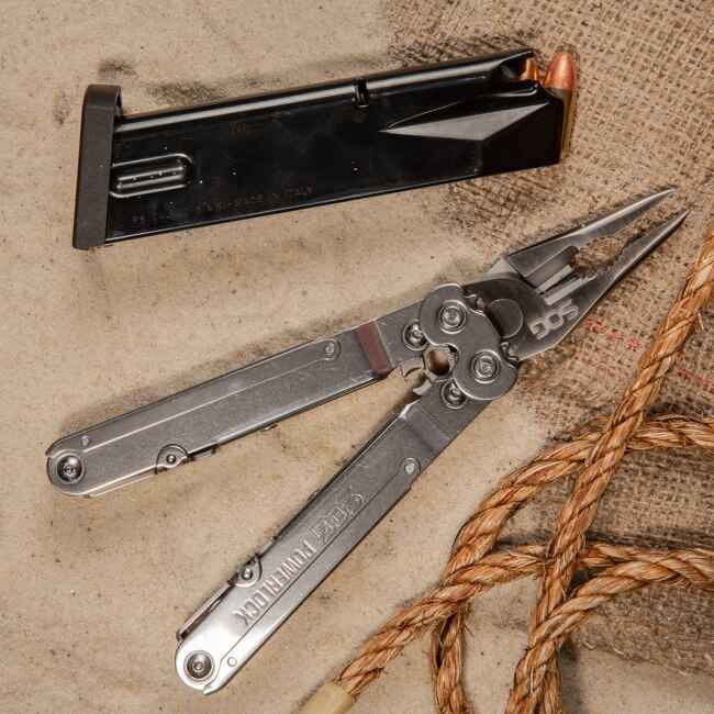 SOG PowerLock Satin with V-Cutter EDC Multi-Tool