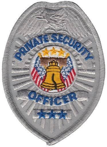 Hero's Pride Silver Private Security Officer Badge Patch