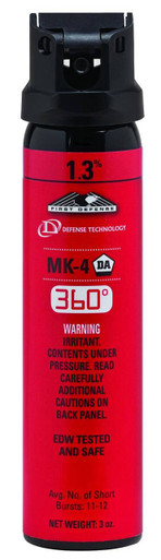 Def Tech First Defense 360 1.3% MK-4 Stream OC Aerosol Pepper Spray